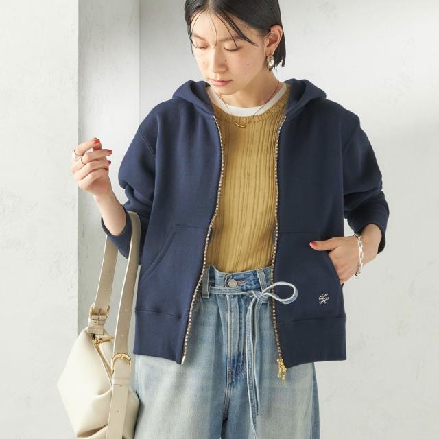 シップス（SHIPS）/《予約》〈洗濯機可能〉AZUMA 裏毛 刺繍 ジップ アップ パーカ