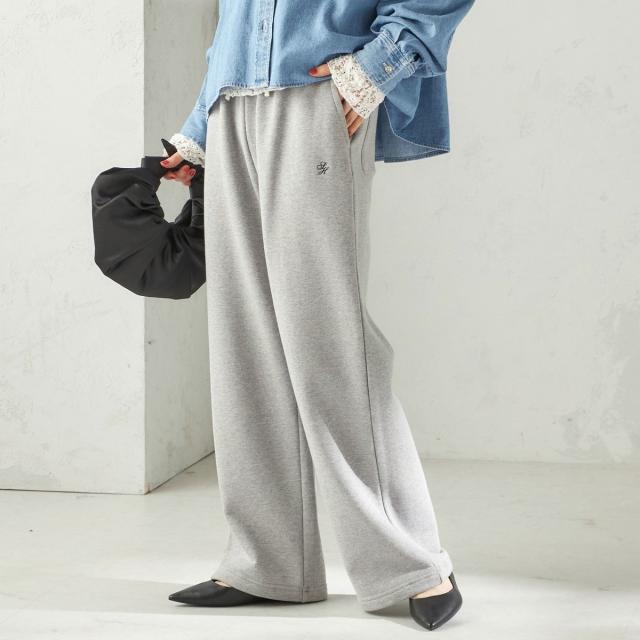 シップス（SHIPS）/《予約》〈洗濯機可能〉AZUMA 裏毛 刺繍 パンツ