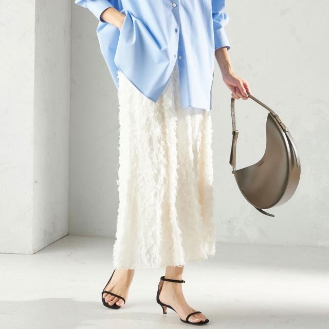 シップス（SHIPS）/《予約》〈手洗い可能〉シアー カット ジャカード フレア スカート（セレモニー対応可）