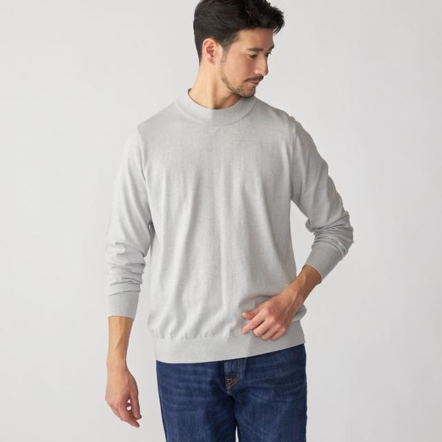 シップス（SHIPS）/SHIPS:〈手洗い可能〉HANDFRAME 16ゲージ コットン/ウール モックネック ニット