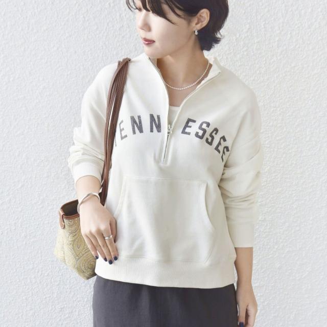シップス（SHIPS）/《予約》【SHIPS別注】TENNESSEE:〈洗濯機可能〉ハーフ ジップ スウェット