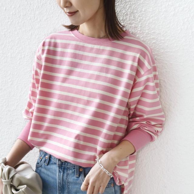 シップス（SHIPS）/《予約》【SHIPS別注】TENNESSEE:〈洗濯機可能〉ワイド ボーダー TEE