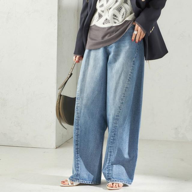 シップス（SHIPS）/《予約》【SHIPS別注】BIT BLUE:バレル レック デニム パンツ