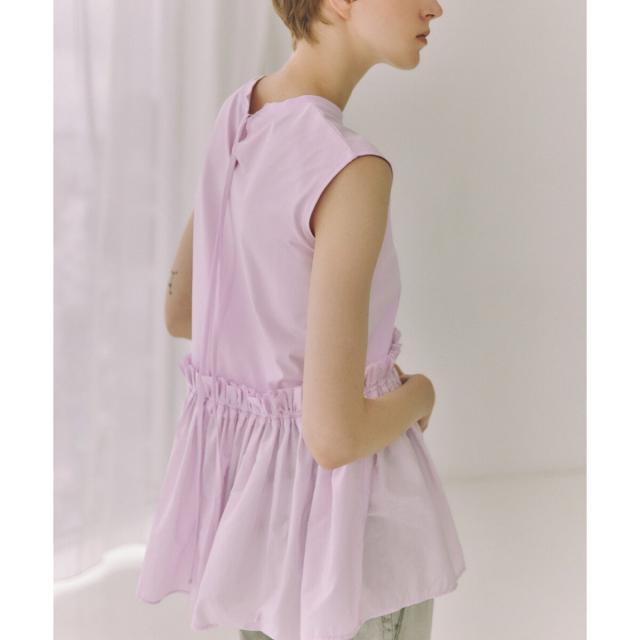 アダムエロペ（ADAM ET ROPE’）/【サステナブル・洗える】ティアードノースリーブTEE