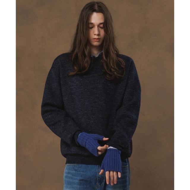 アダムエロペ（ADAM ET ROPE’）/《リバーシブル》リネンミックス ニット プルオーバー / ロングシーズン着用可能 / ユニセックス