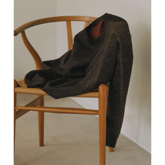 アダムエロペ（ADAM ET ROPE’）/《リバーシブル》リネンミックス ニット プルオーバー / ロングシーズン着用可能 / ユニセックス