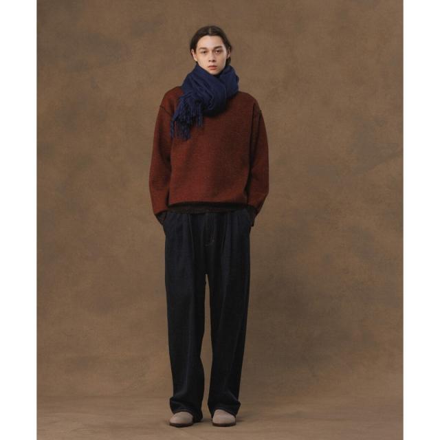 アダムエロペ（ADAM ET ROPE’）/《リバーシブル》リネンミックス ニット プルオーバー / ロングシーズン着用可能 / ユニセックス