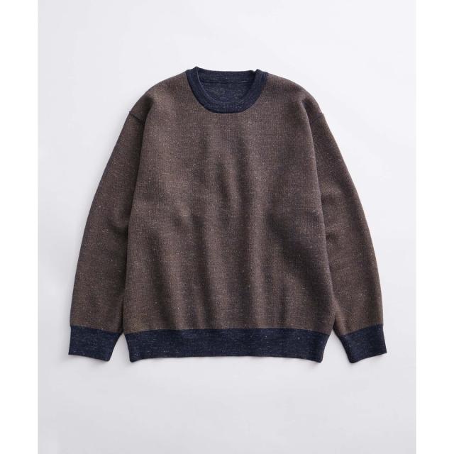 アダムエロペ（ADAM ET ROPE’）/《リバーシブル》リネンミックス ニット プルオーバー / ロングシーズン着用可能 / ユニセックス