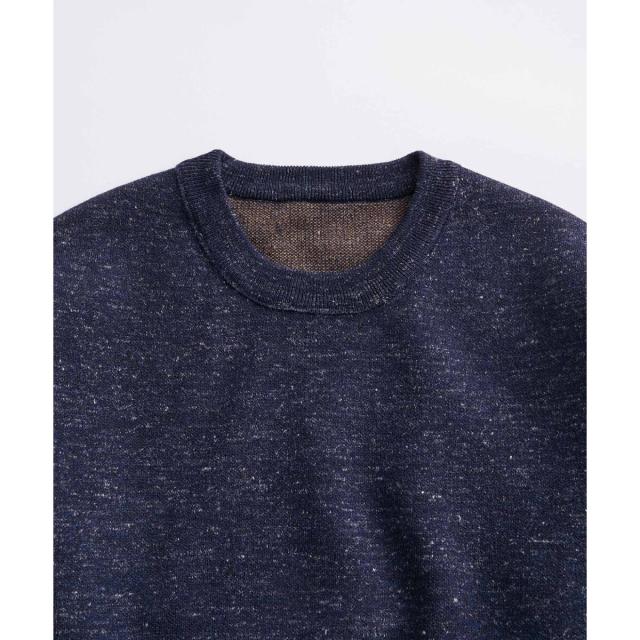 アダムエロペ（ADAM ET ROPE’）/《リバーシブル》リネンミックス ニット プルオーバー / ロングシーズン着用可能 / ユニセックス