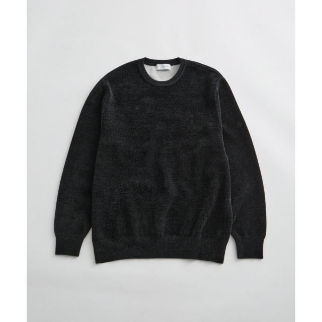 アダムエロペ（ADAM ET ROPE’）/モールヤーン クルーネック ニットプルオーバー / ロングシーズン着用可能