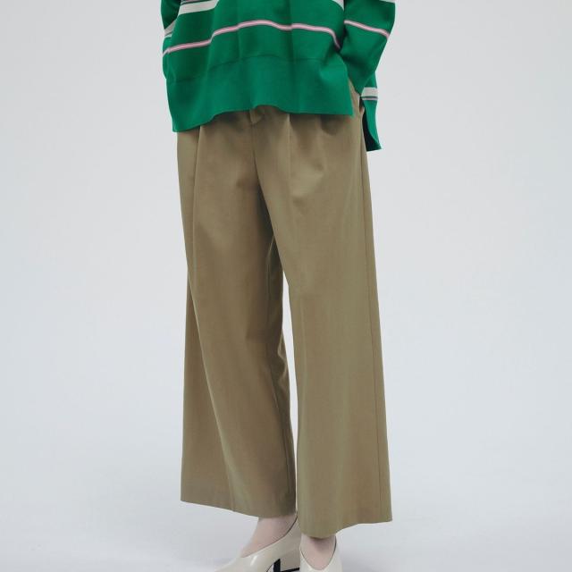 アダムエロペ（ADAM ET ROPE’）/【防シワ】・【消臭】・【洗える】ウールギャバ2タックワイドスラックス