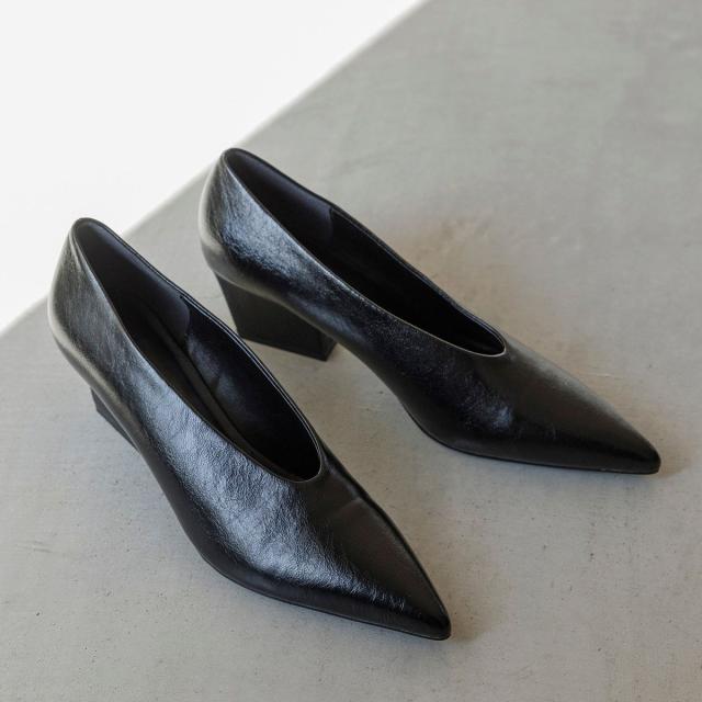 アダムエロペ（ADAM ET ROPE’）/フォルムヒールポインテッドパンプス