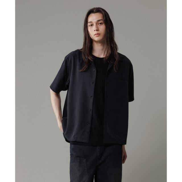 アダムエロペ（ADAM ET ROPE’）/リラックス ドレープ レーヨン オープンカラーシャツ  / ロングシーズン着用可能
