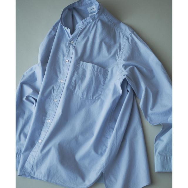 アダムエロペ（ADAM ET ROPE’）/【Sea  Cotton】バンドカラー シャツ
