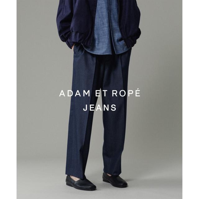 アダムエロペ（ADAM ET ROPE’）/NIKKE ワイド イージー スラックスデニム / ADAM ET ROPE’ JEANS −GRI