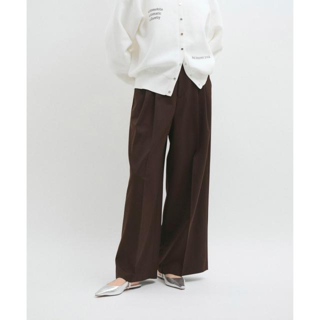 アダムエロペ（ADAM ET ROPE’）/【防シワ】・【洗える】2タックワイドスラックス