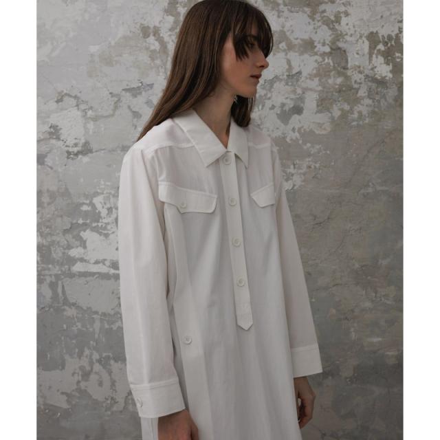 アダムエロペ（ADAM ET ROPE’）/【EMOELLE】ミリタリーシャツワンピース