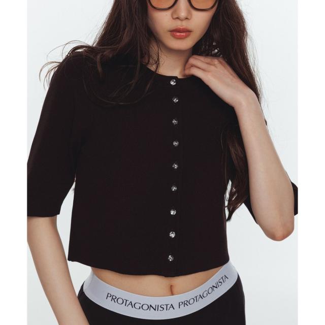 アダムエロペ（ADAM ET ROPE’）/【サステナブル】クールタッチニットカーディガン