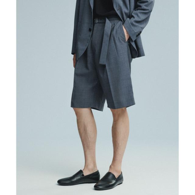 アダムエロペ（ADAM ET ROPE’）/サマーウーステッド ベルテッド ショーツ / セットアップ可能