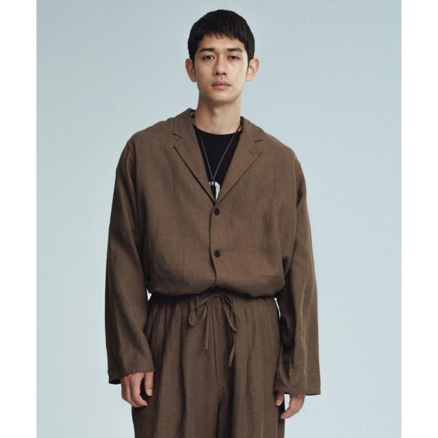 アダムエロペ（ADAM ET ROPE’）/ボックスシルエット リネン シャツ ジャケット / セットアップ可能