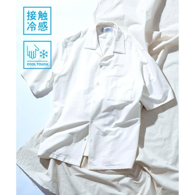 アダムエロペ（ADAM ET ROPE’）/ 接触冷感【MINUS】オープンカラー シャツ