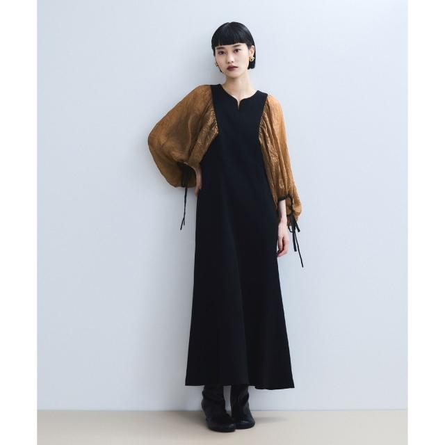 アダムエロペ（ADAM ET ROPE’）/シアースリーブコンビドレス