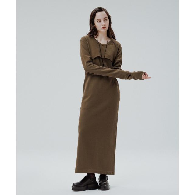 アダムエロペ（ADAM ET ROPE’）/【サステナブル】Wフェイスジャージーセットワンピース