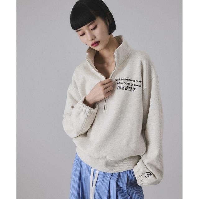 アダムエロペ（ADAM ET ROPE’）/【サステナブル】ハーフジップスウェット