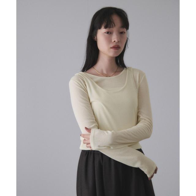 アダムエロペ（ADAM ET ROPE’）/【サステナブル】タンクレイヤードトップス