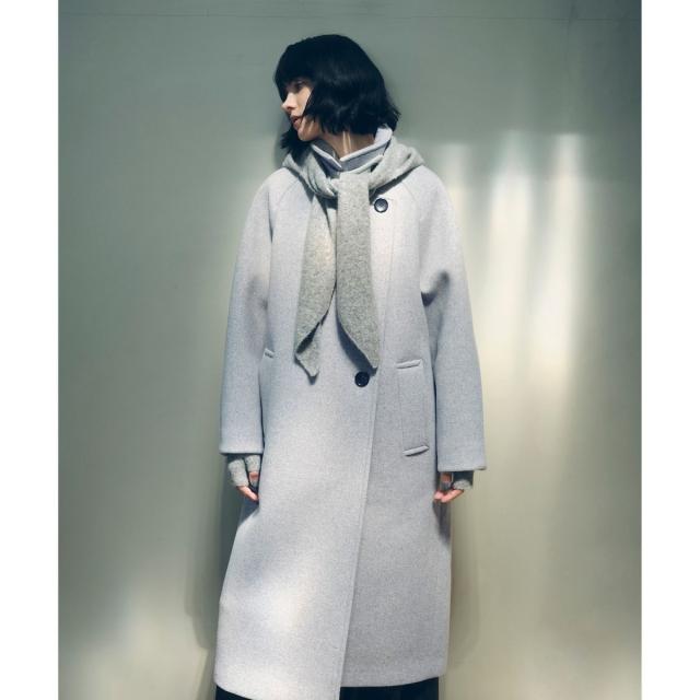 アダムエロペ（ADAM ET ROPE’）/ウールボンディングラグランロングコート