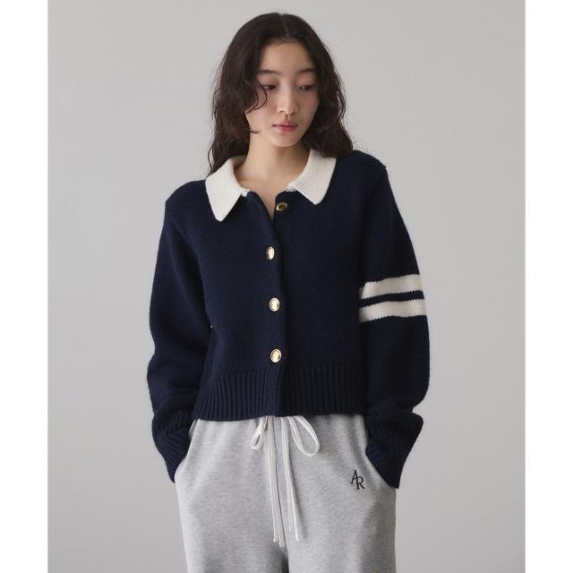 アダムエロペ（ADAM ET ROPE’）/【WEB限定】ポロニットカーディガン