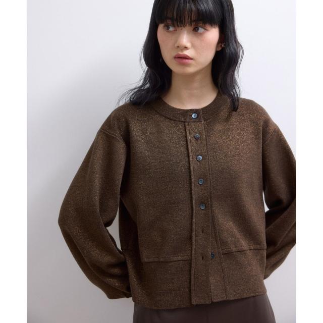 アダムエロペ（ADAM ET ROPE’）/【WEB限定】ラメニットコンパクトカーディガン