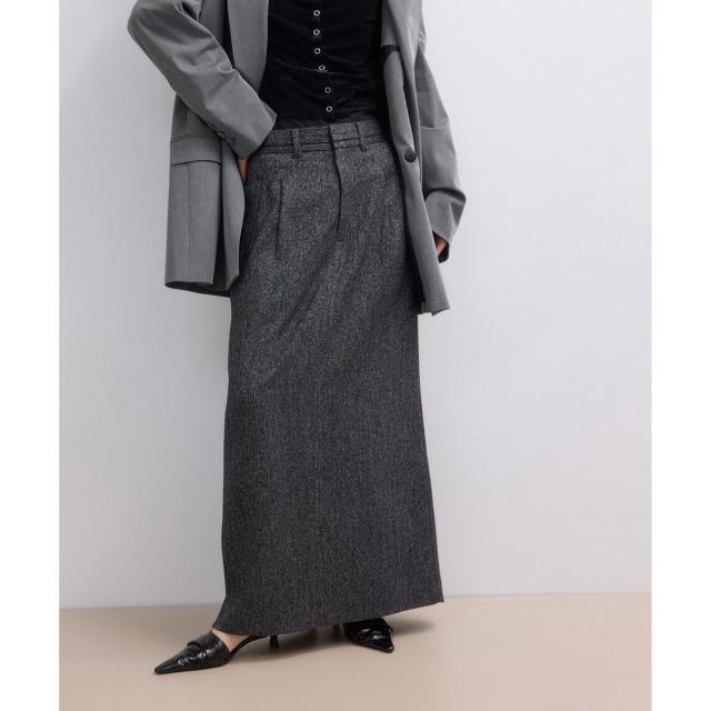 アダムエロペ（ADAM ET ROPE’）/【WEB限定】サイドラインツイードスカート