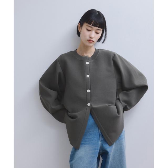 アダムエロペ（ADAM ET ROPE’）/【WEB限定】ペプラムフォルムカーディガン