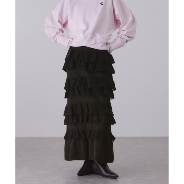 アダムエロペ（ADAM ET ROPE’）/【サステナブル】フリルニットスカート