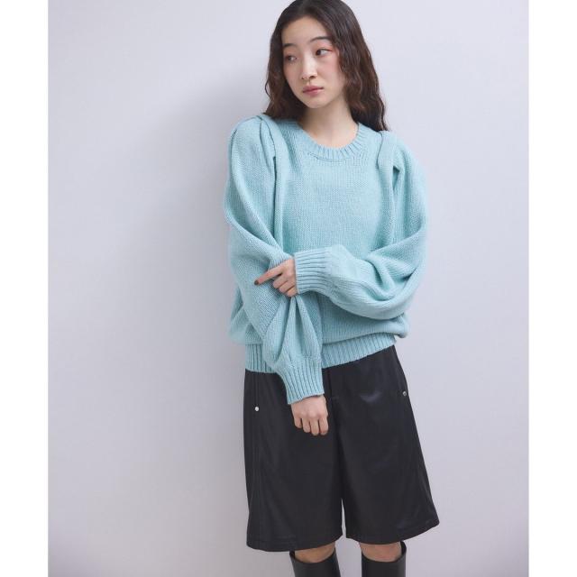 アダムエロペ（ADAM ET ROPE’）/【WEB限定】ショルダータックニットプルオーバー