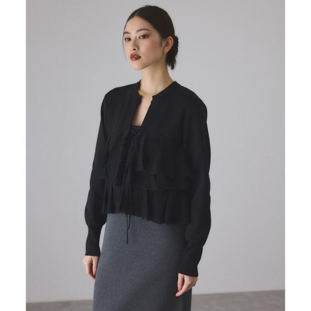 アダムエロペ（ADAM ET ROPE’）/【サステナブル】フリルカーディガン