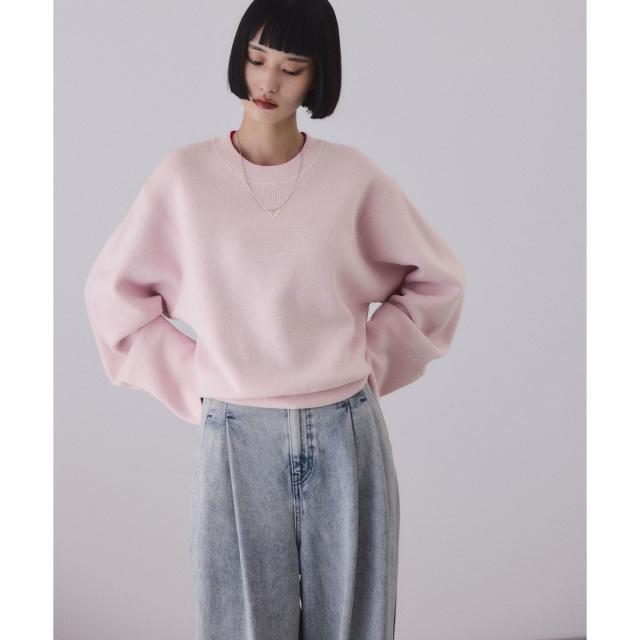 アダムエロペ（ADAM ET ROPE’）/バイカラーリバーシブルニットプルオーバー