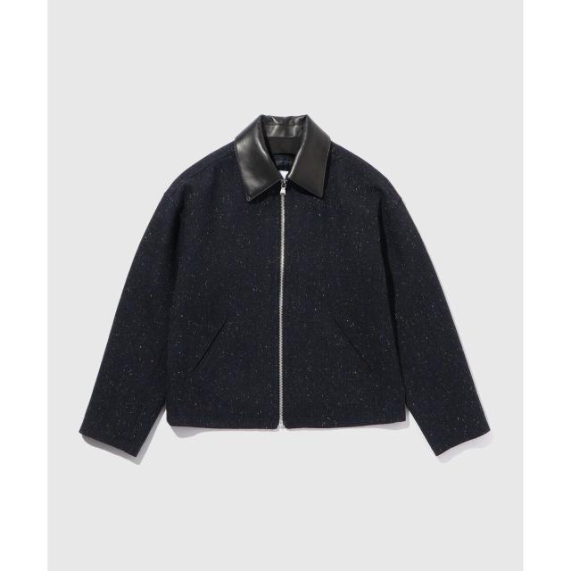 アダムエロペ（ADAM ET ROPE’）/ネップツイード ライダースジャケット