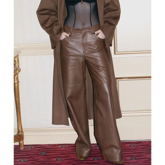 アダムエロペ（ADAM ET ROPE’）/【EMOELLE】レザーパンツ