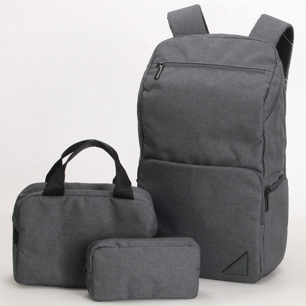 ビーシーイシュタル/スクエアリュック メイル 軽量 上下二層　ポーチ付き ランチボックス付き