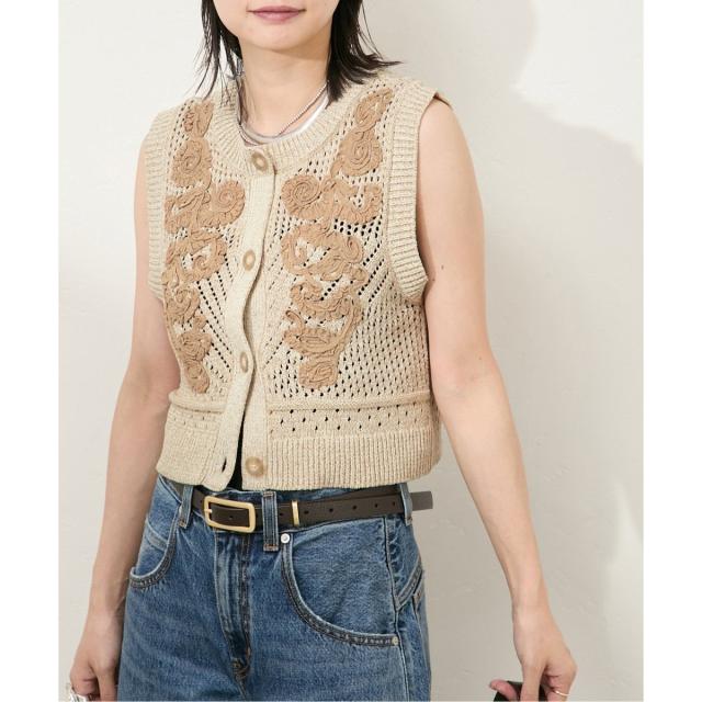 ジャーナルスタンダード（JOURNAL STANDARD）/Flower Embroidered KNカーディガン