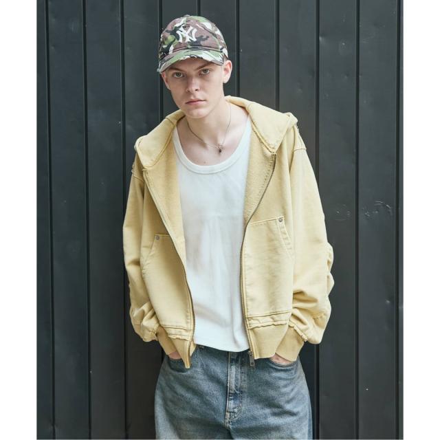 ジャーナルスタンダード（JOURNAL STANDARD）/ラウンド スリーブ アシッド ジップ パーカー