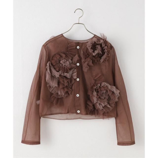 ジャーナルスタンダード（JOURNAL STANDARD）/【VIVIANO / ヴィヴィアーノ】Flower Tulle Cardigan