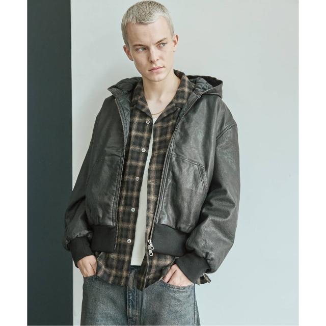 ジャーナルスタンダード（JOURNAL STANDARD）/シープ レザー フルベジ ジップ フーディ