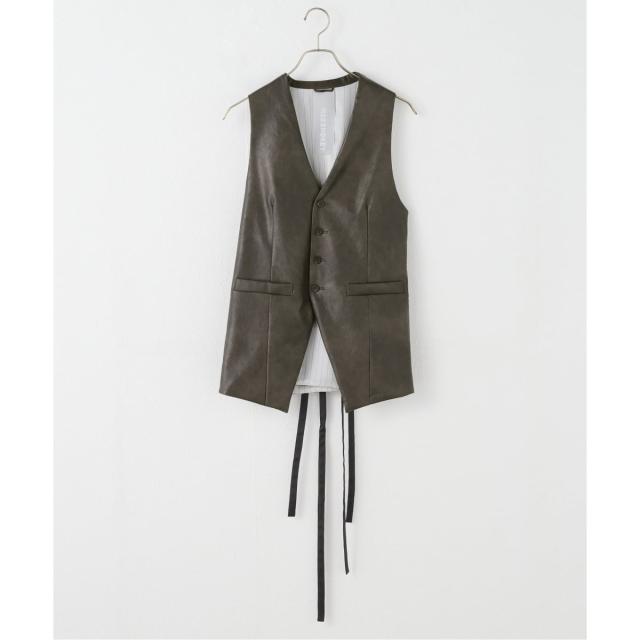 ジャーナルスタンダード（JOURNAL STANDARD）/【MIOSMOKEY】 FAUX LEATHER BACK BOW GILLET