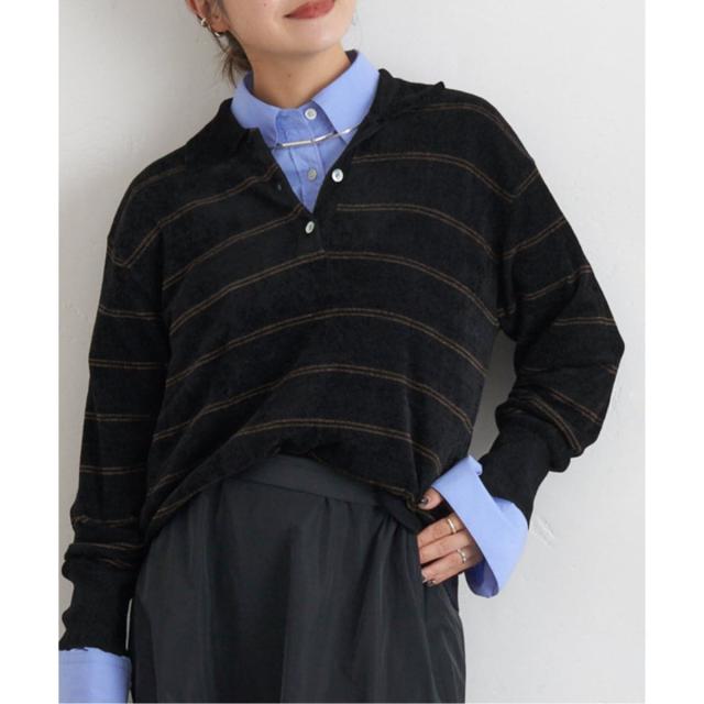 ジャーナルスタンダード（JOURNAL STANDARD）/ベロアニットロングスリーブポロシャツ