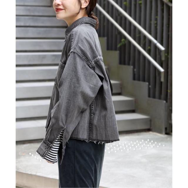 ジャーナルスタンダード（JOURNAL STANDARD）/《追加4》ライトオンスデニムクロップドシャツ