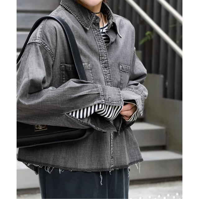 ジャーナルスタンダード（JOURNAL STANDARD）/《追加4》ライトオンスデニムクロップドシャツ