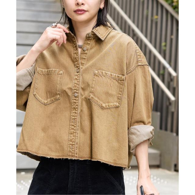 ジャーナルスタンダード（JOURNAL STANDARD）/《追加4》ライトオンスデニムクロップドシャツ